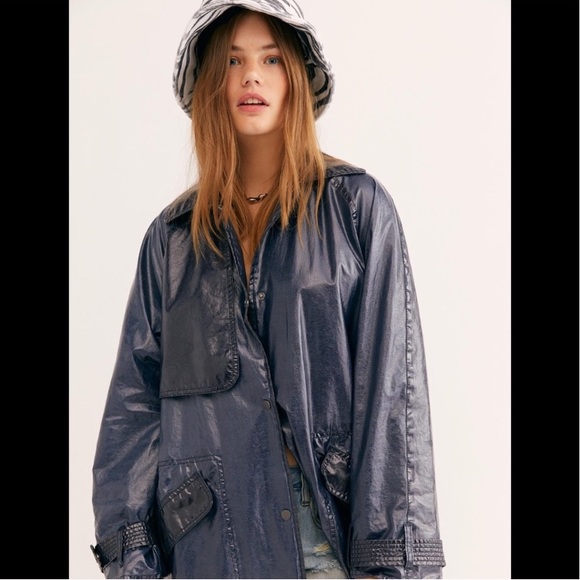 Free People | Jackets & Coats | Free People Trinity High Shine Rain ...